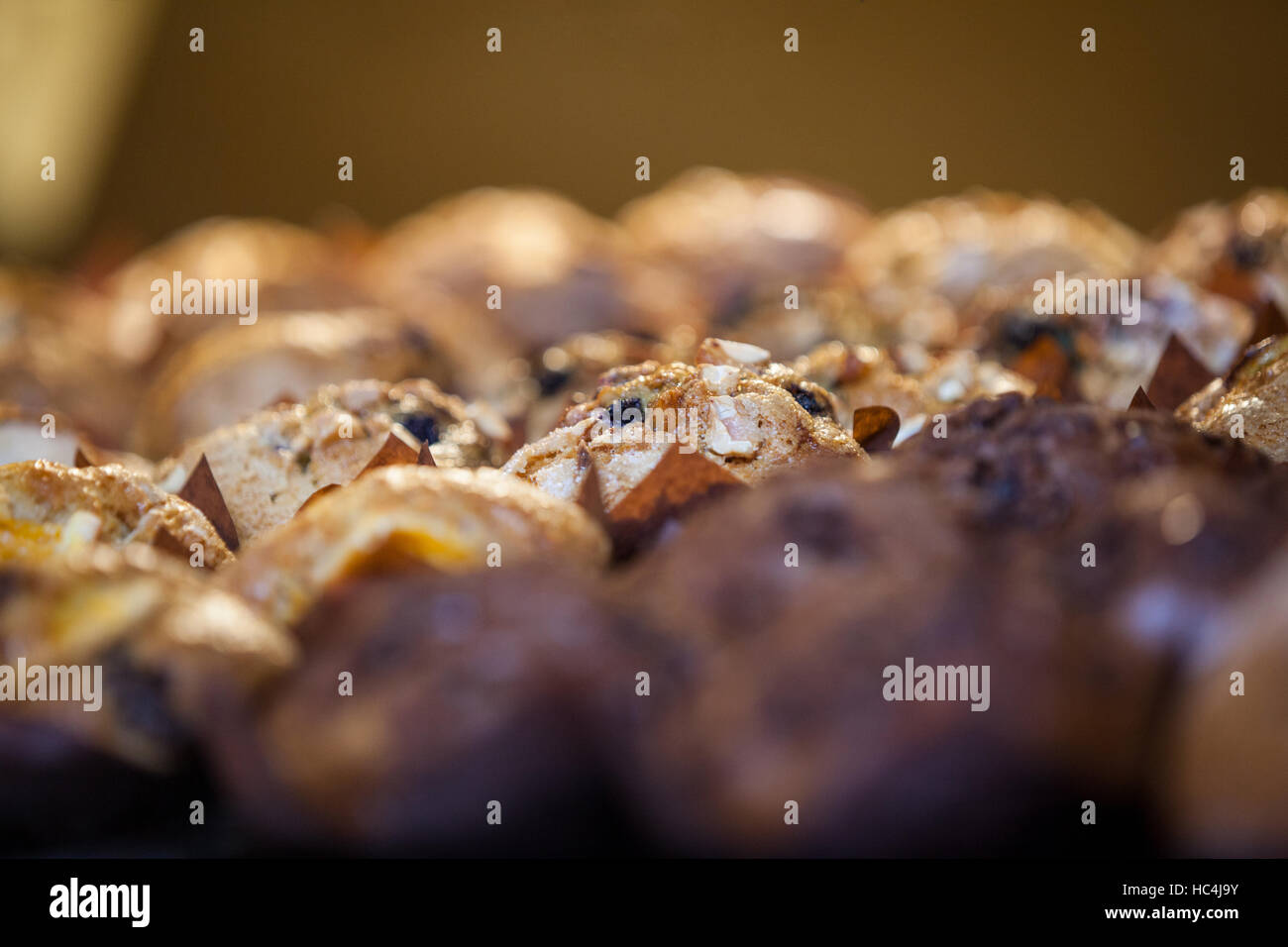 Close-up of cookies in display Stock Photo - Alamy