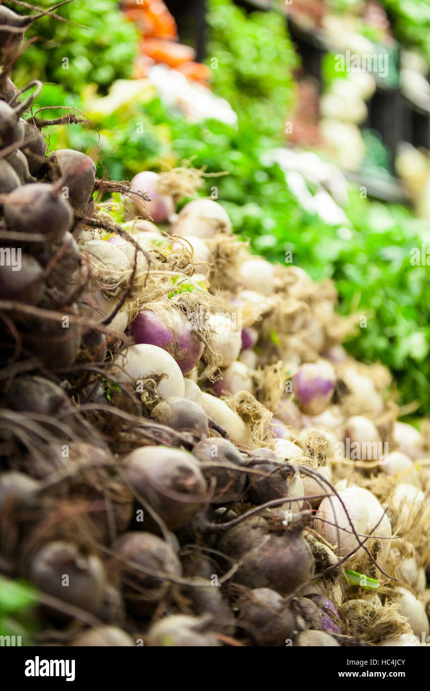 Close-up of vegetables in organic section Stock Photo - Alamy