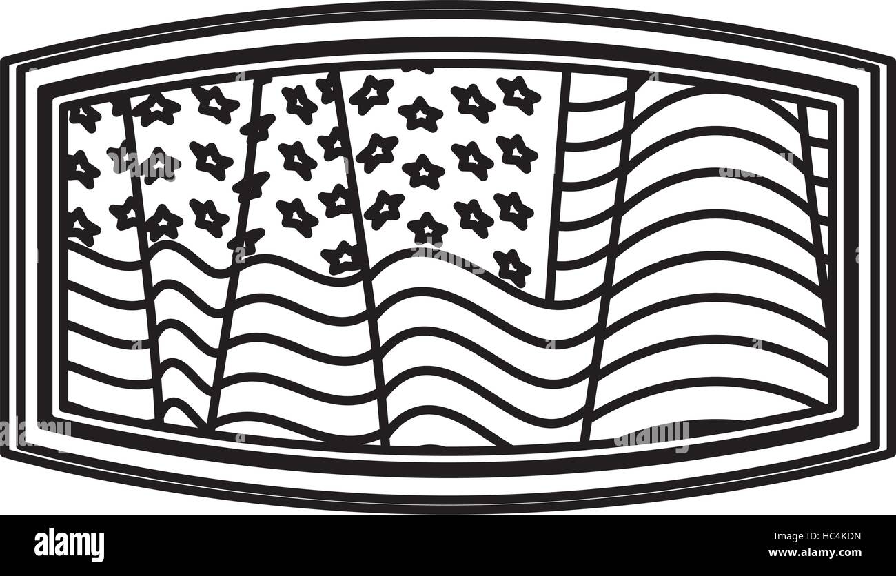 Usa flag inside frame icon. United nation us country and american ...