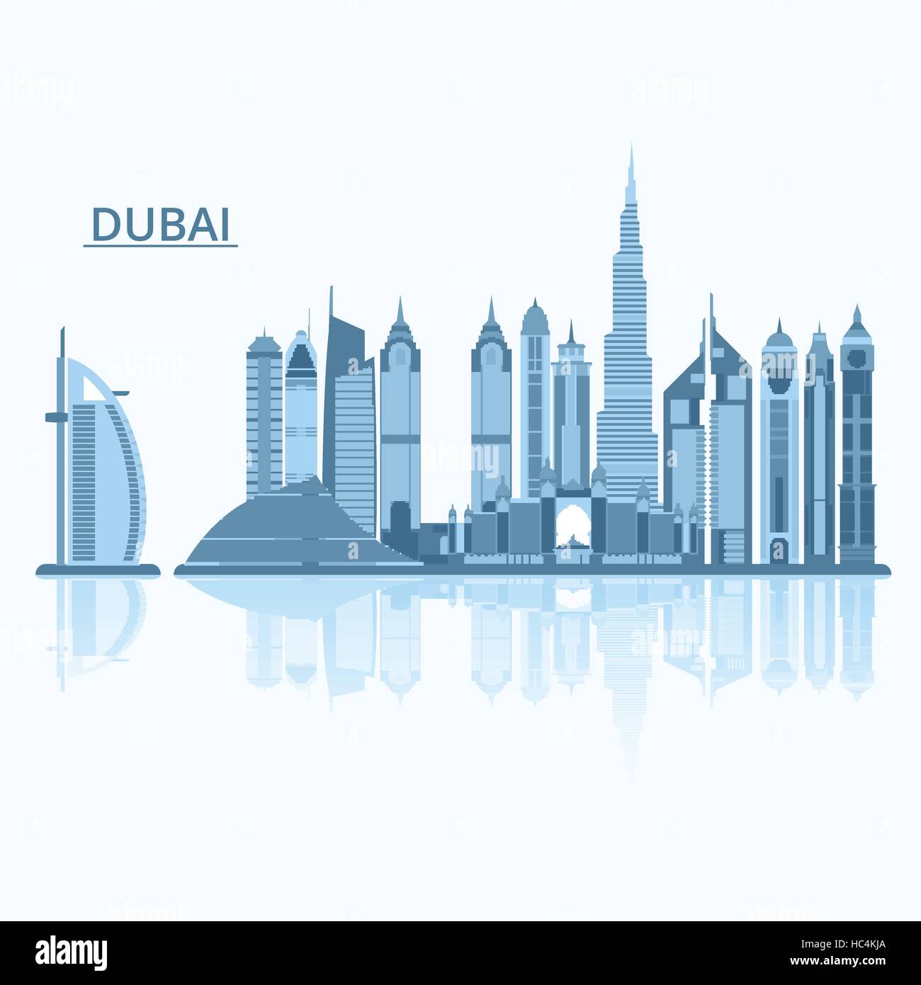 Vector illustration of Dubai city Stock Vector Image & Art - Alamy