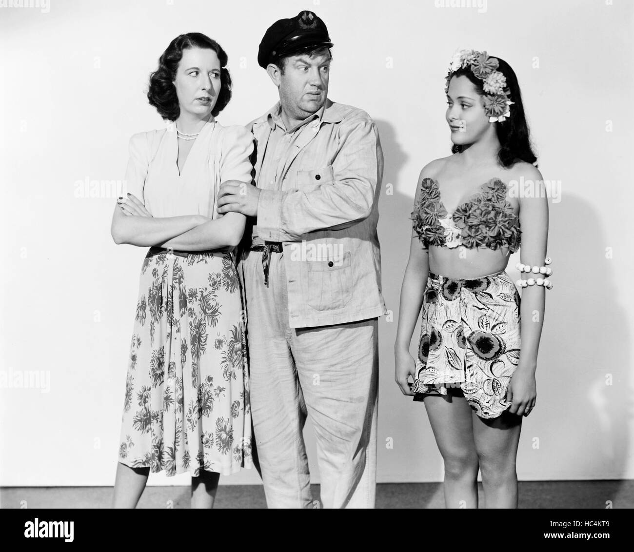 RHYTHM OF THE ISLANDS, from left: Mary Wickes, Andy Devine, Acquanetta, 1943 Stock Photo - Alamy