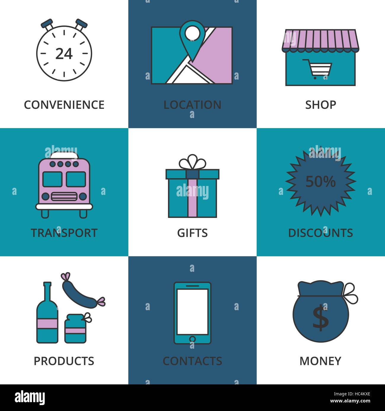 Stock Vector Linear icon Store Stock Vector Image & Art - Alamy