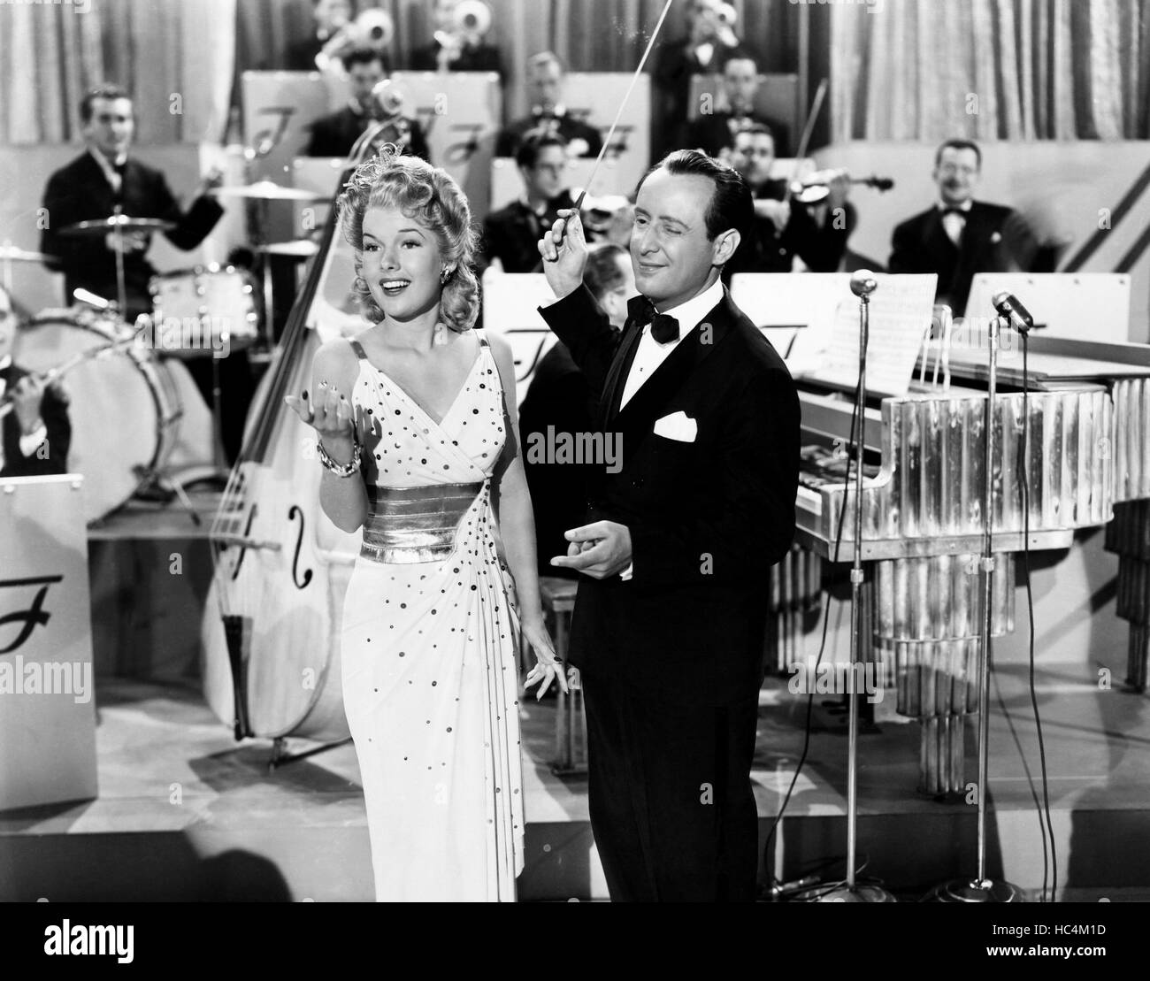 RHYTHM PARADE, from left, Gale Storm, Ted Fio Rito, 1942 Stock Photo ...