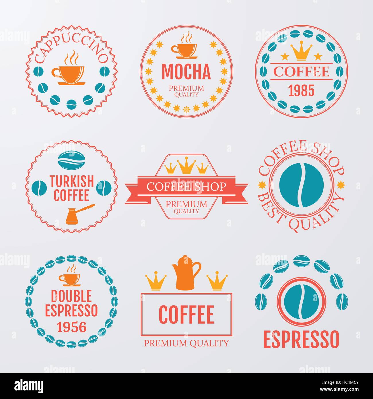 Vector illustration set of logos Stock Vector Image & Art - Alamy