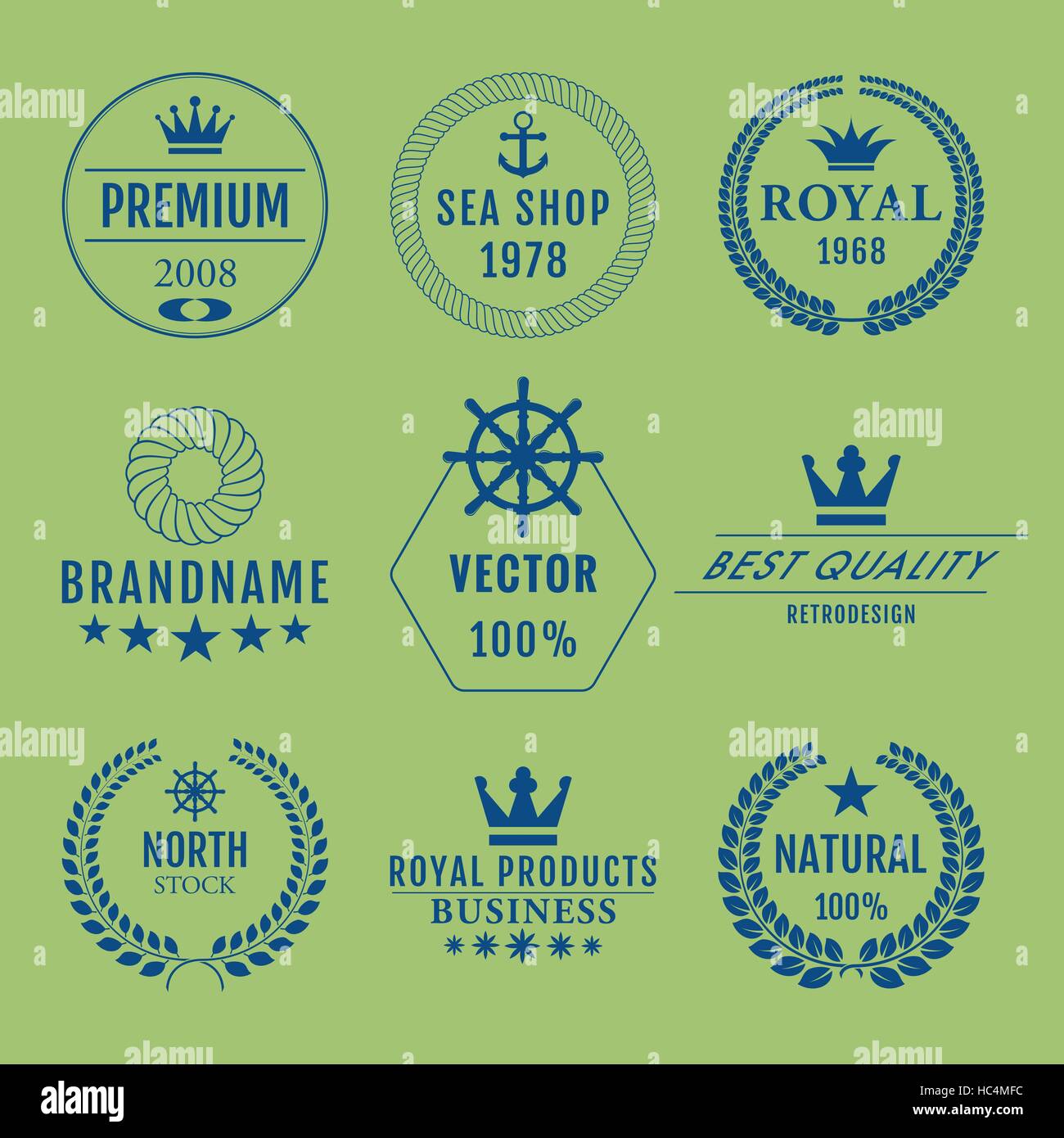 Vector illustration set of logos Stock Vector Image & Art - Alamy