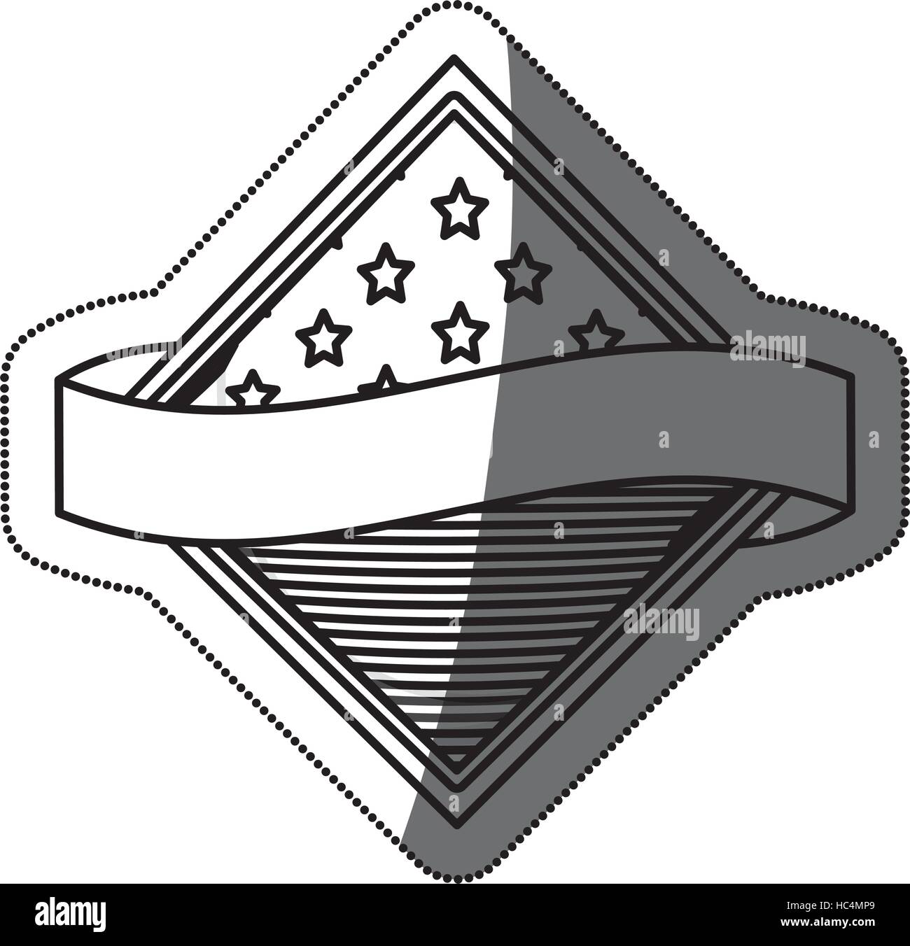 Usa flag inside frame with ribbon icon. United nation us country and ...