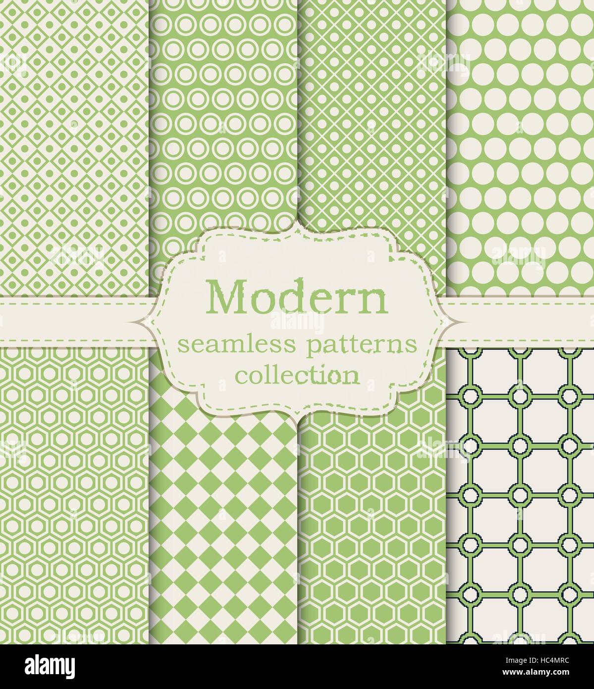Vector illustration set of seamless patterns Stock Vector Image & Art ...