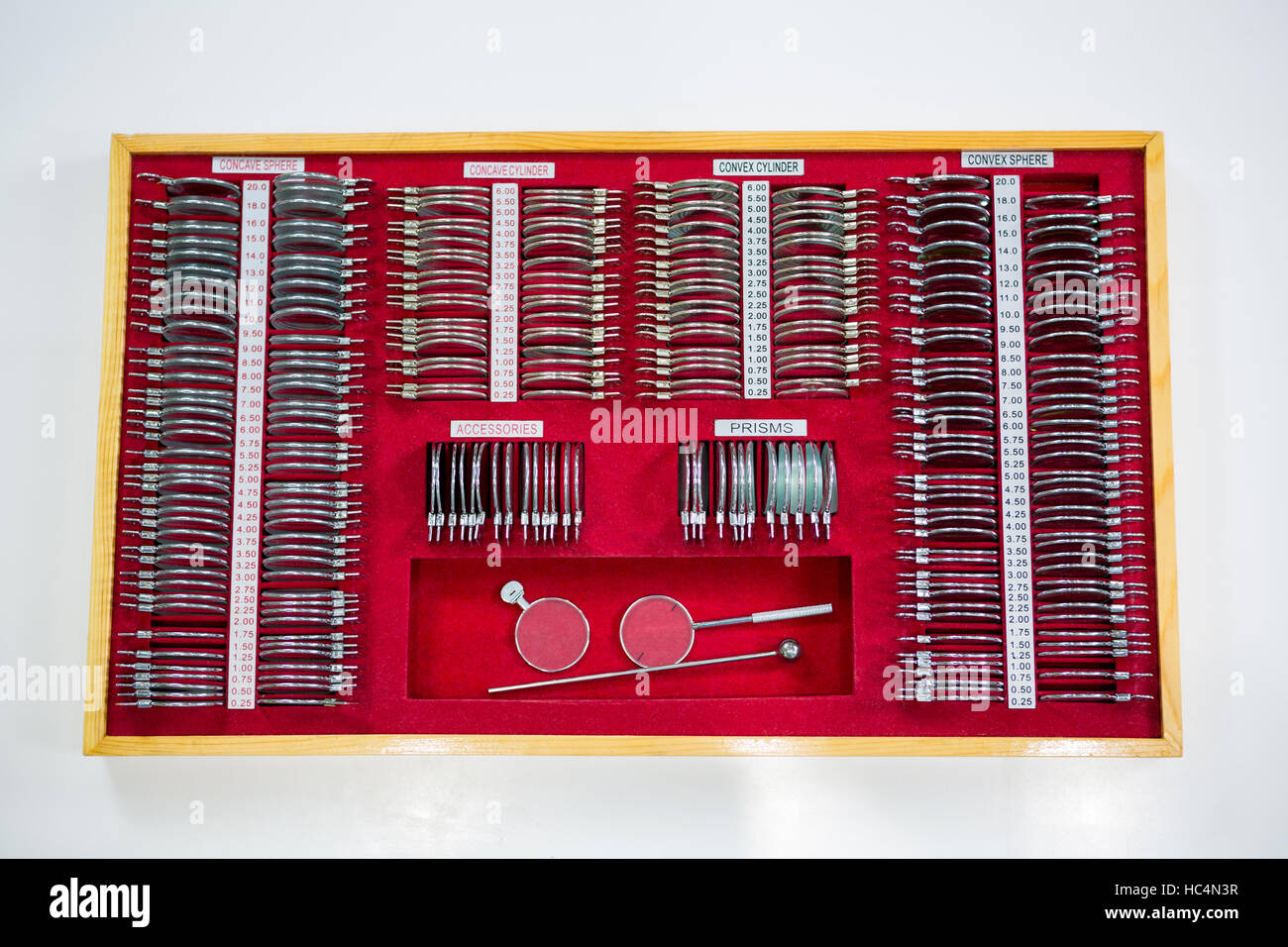 Close-up of trial lens set Stock Photo - Alamy