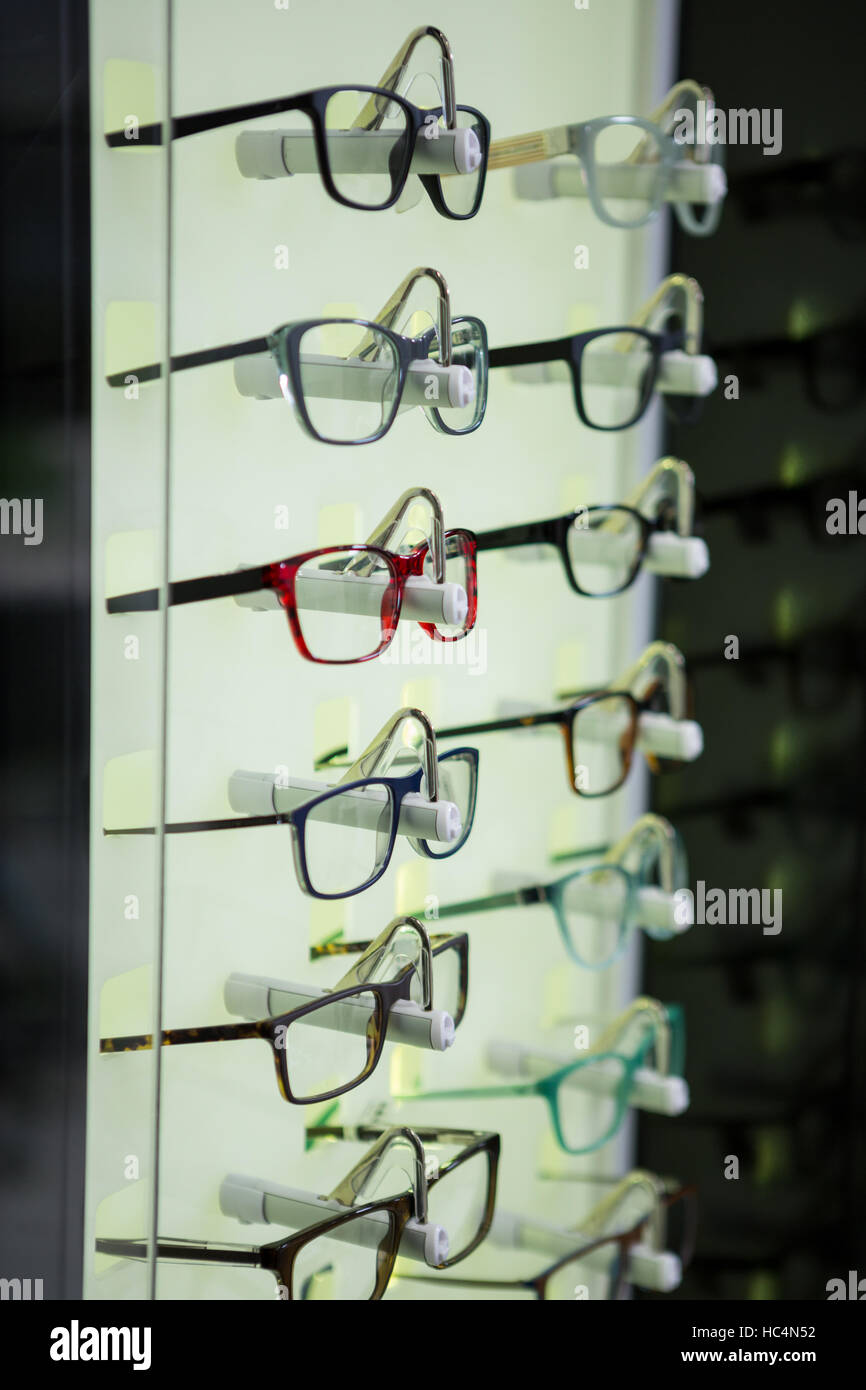 Various spectacles on display Stock Photo - Alamy