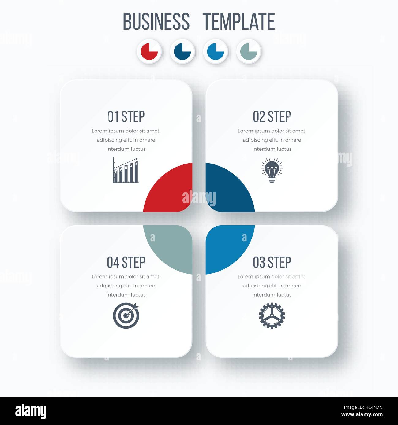 Infographics template four options with square Stock Vector Image & Art ...