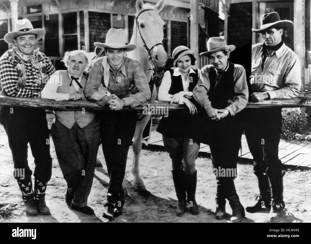 RIDE HIM, COWBOY, Harry Gribbon, Otis Harlan, John Wayne, Ruth Hall ...