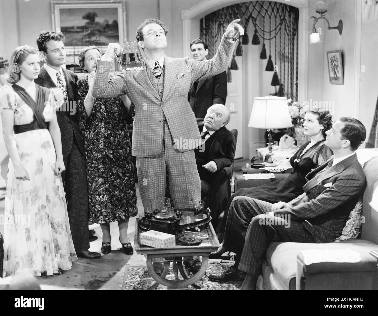 RICH MAN, POOR GIRL, from left: Lana Turner, Lew Ayres, Sarah Padden, Gordon Jones, Don Castle ...