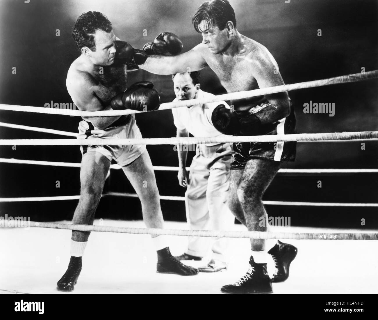 RINGSIDE, from left, John L. Cason, Frankie Van, Tom Brown, 1949 Stock Photo - Alamy