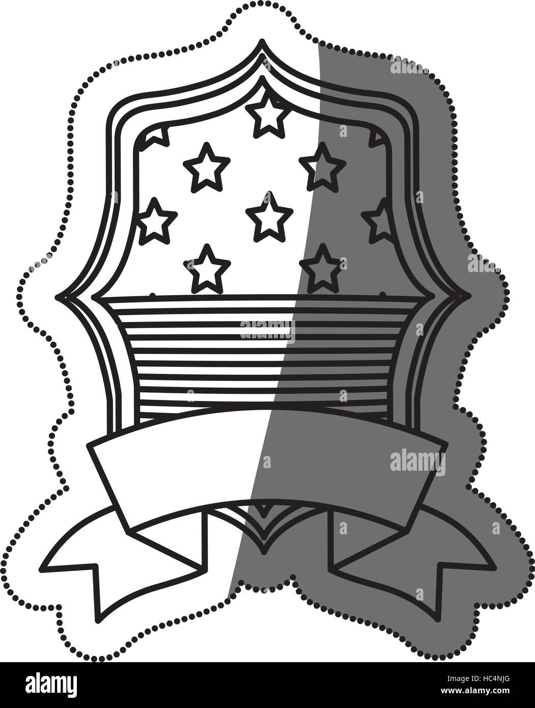 Usa flag inside frame with ribbon icon. United nation us country and ...