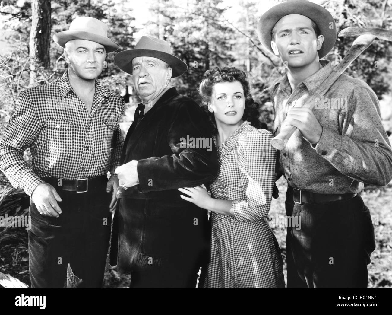 RIDERS OF THE TIMBERLINE, from left: William Boyd, J. Farrell MacDonald ...