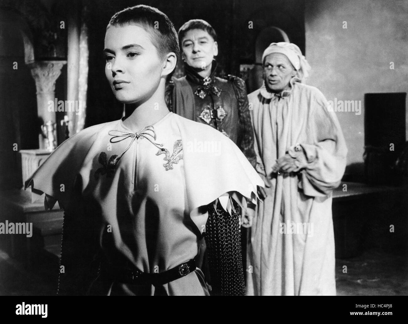 SAINT JOAN, Jean Seberg, John Gielgud, Richard Widmark, 1957 Stock ...