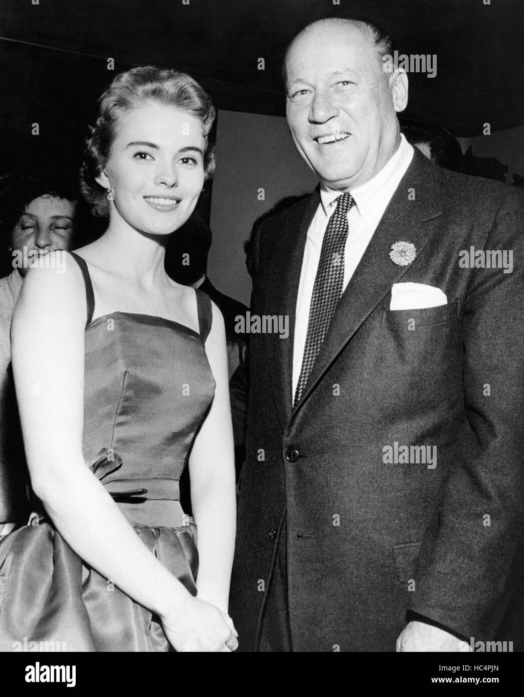 SAINT JOAN, star Jean Seberg, left, with Fox West Coast chairman Elmer ...