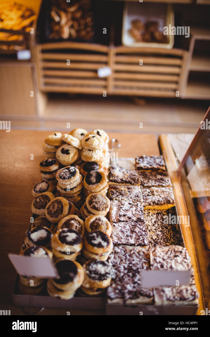 Various cookies and sweet foods in bakery shop Stock Photo - Alamy