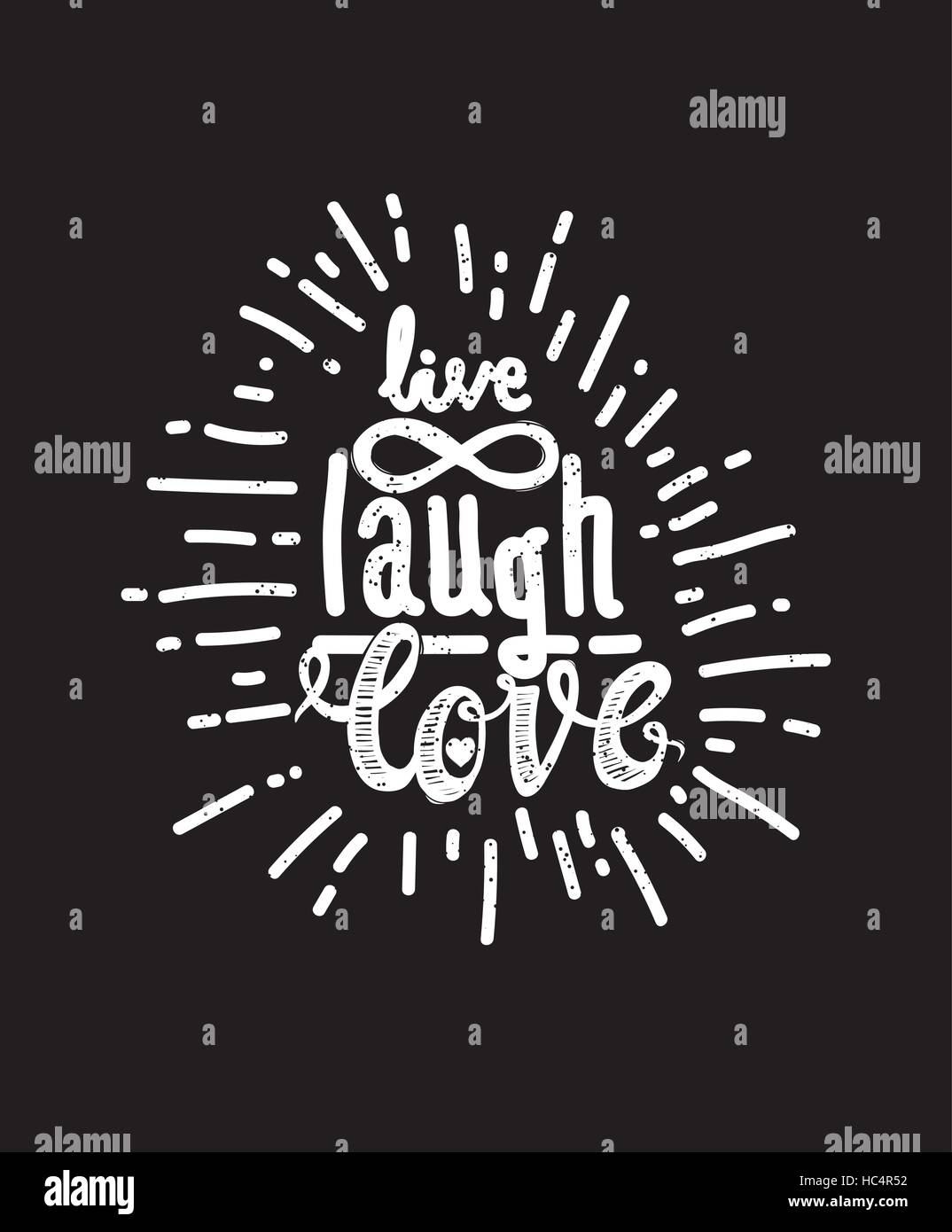 Live with love Stock Vector Images - Alamy