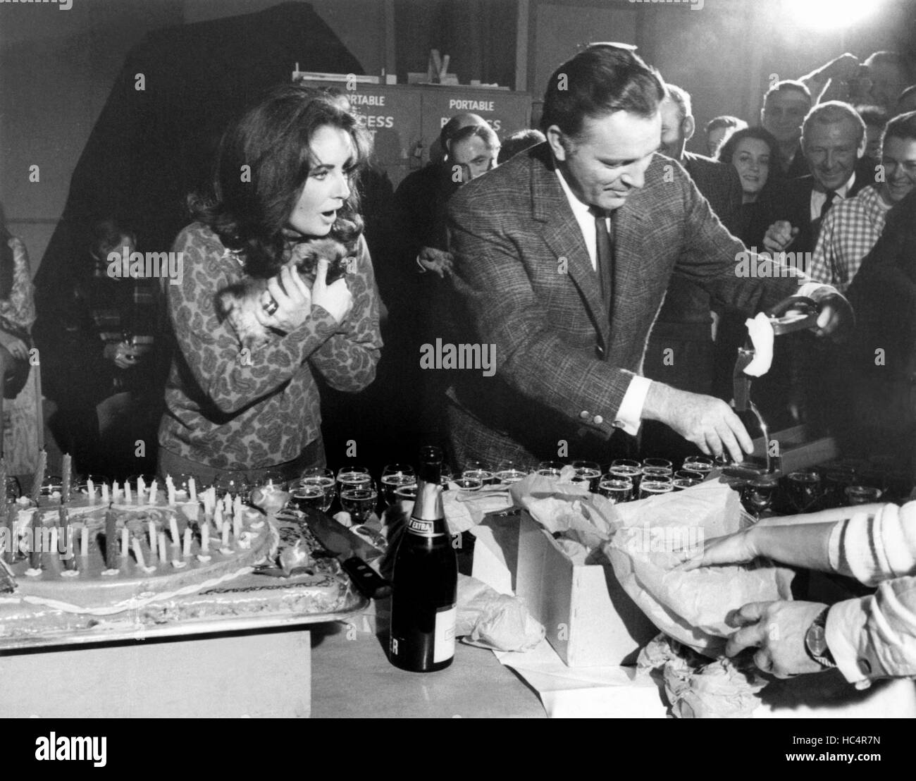 THE SANDPIPER, from left, Elizabeth Taylor, Richard Burton, at a pre ...