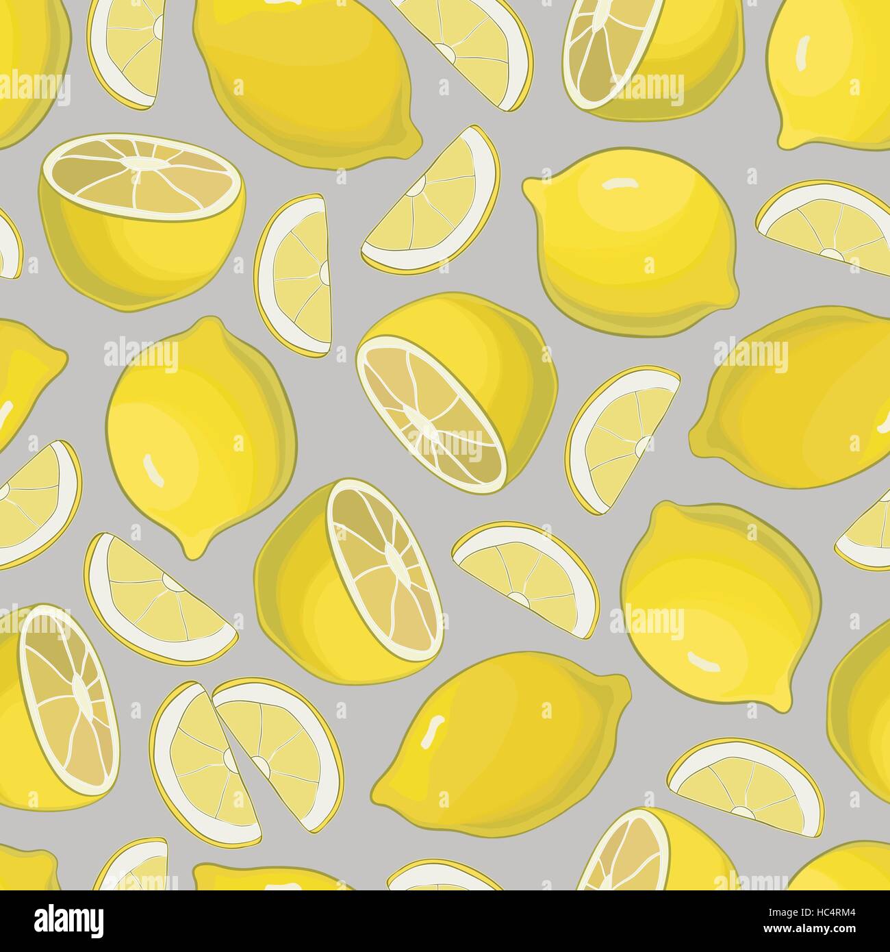 Seamless lemon pattern on white background. vector Stock Vector Image & Art - Alamy
