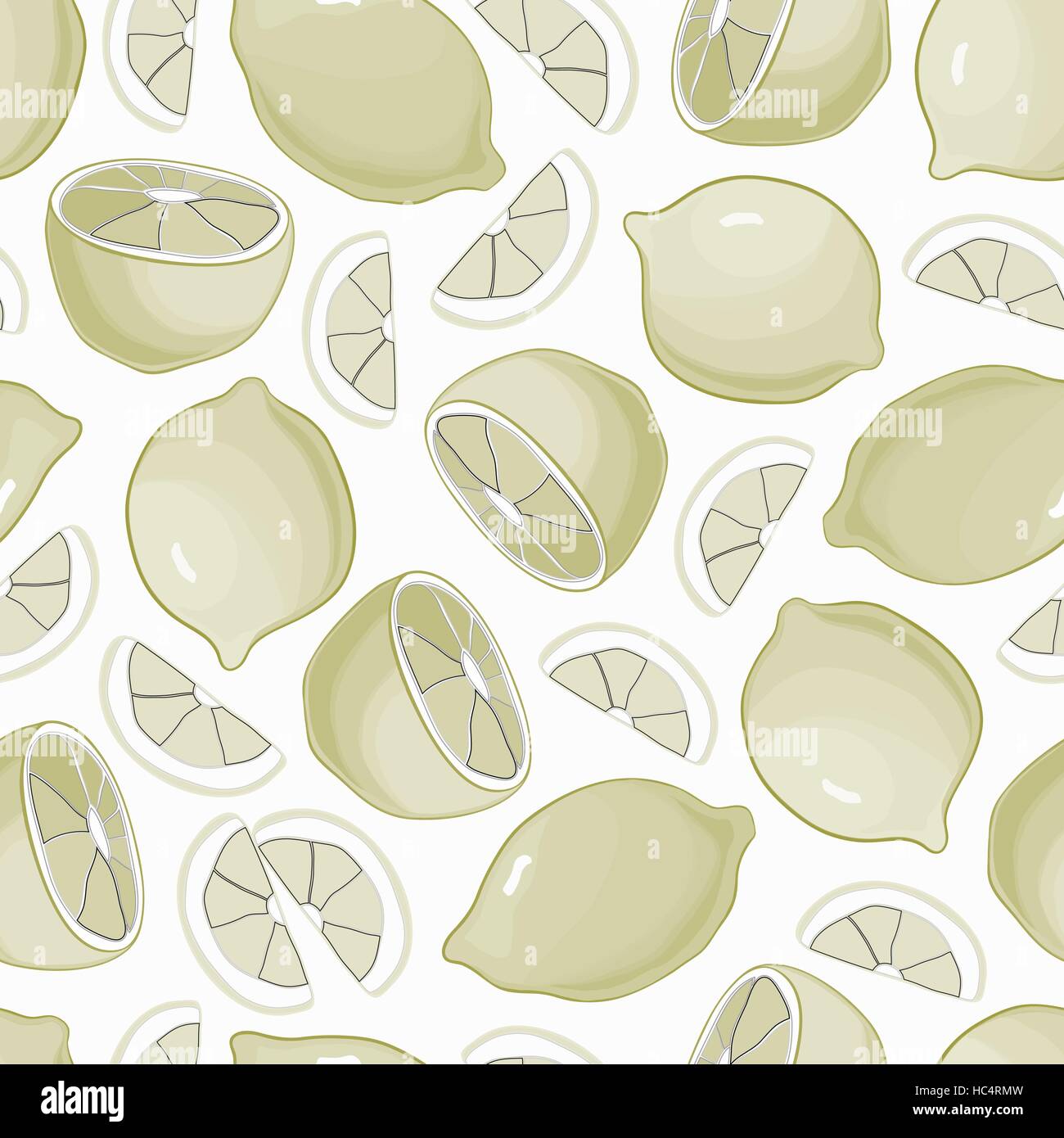 Seamless lemon pattern on white background. vector Stock Vector Image ...