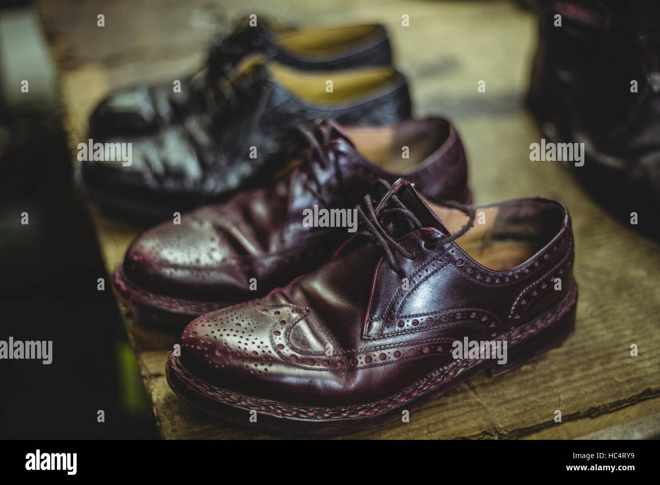 Leather shoes production hi-res stock photography and images - Alamy