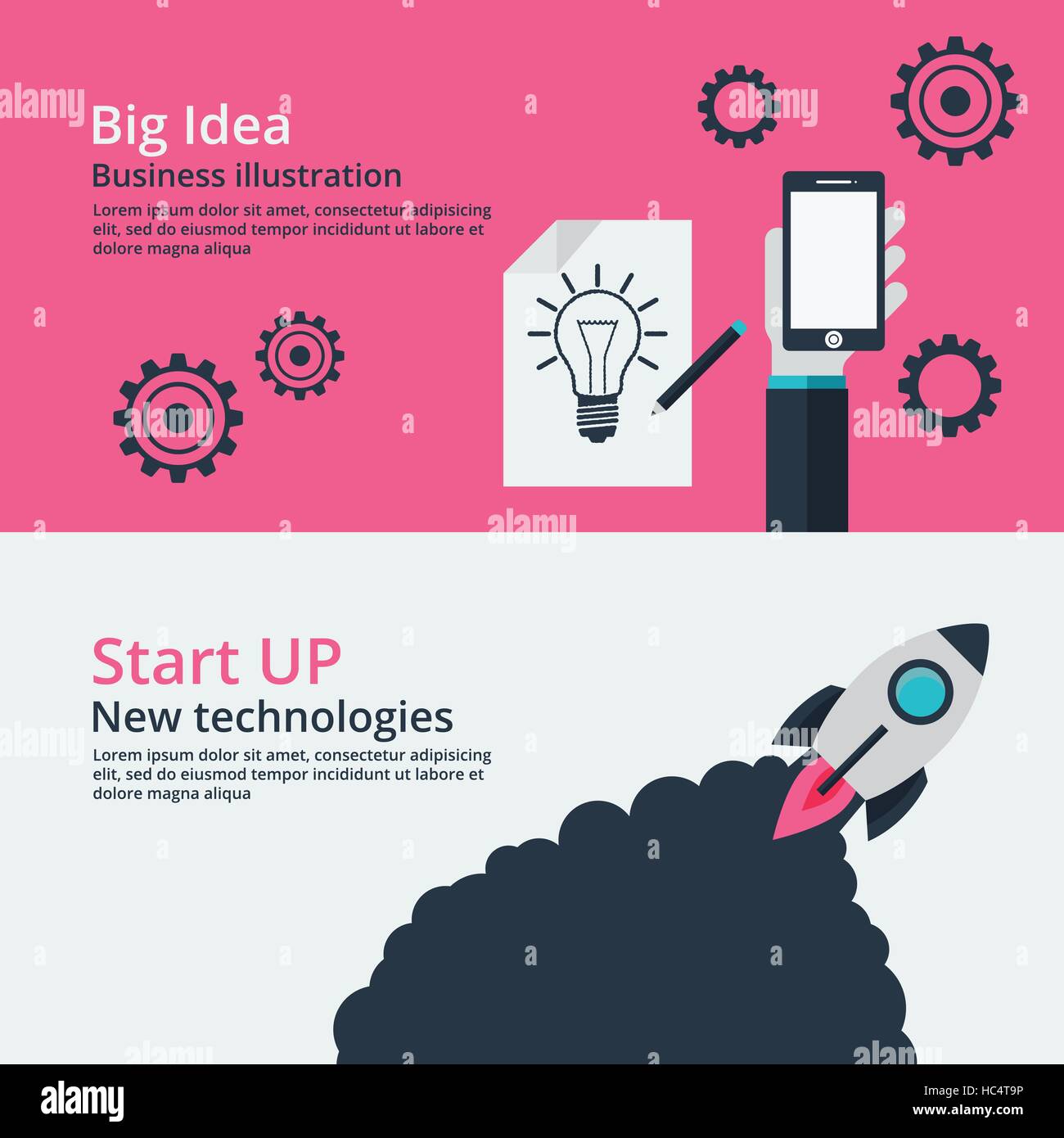 Spaceship illustration space text Stock Vector Images - Alamy