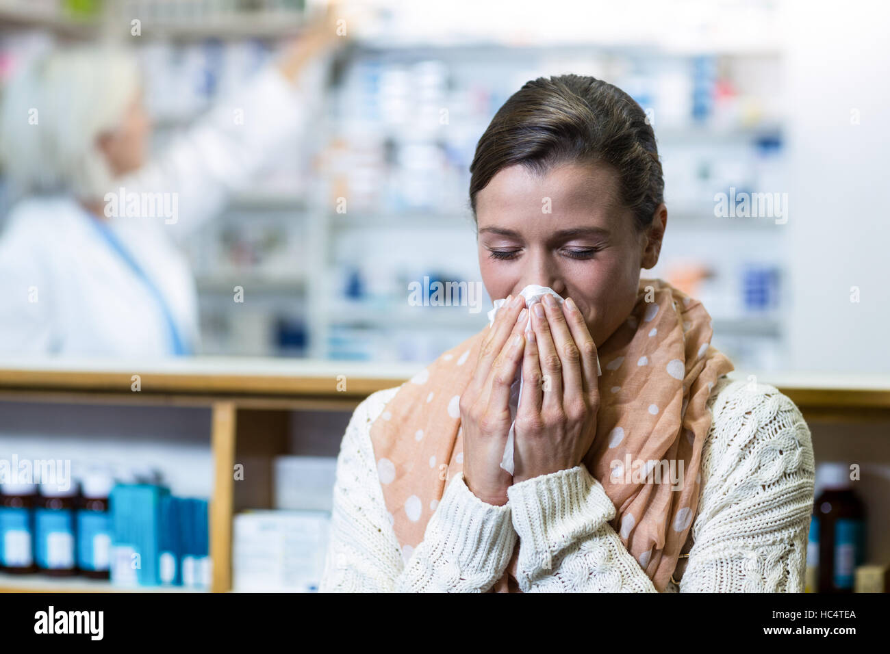 Covering the nose hi-res stock photography and images - Alamy
