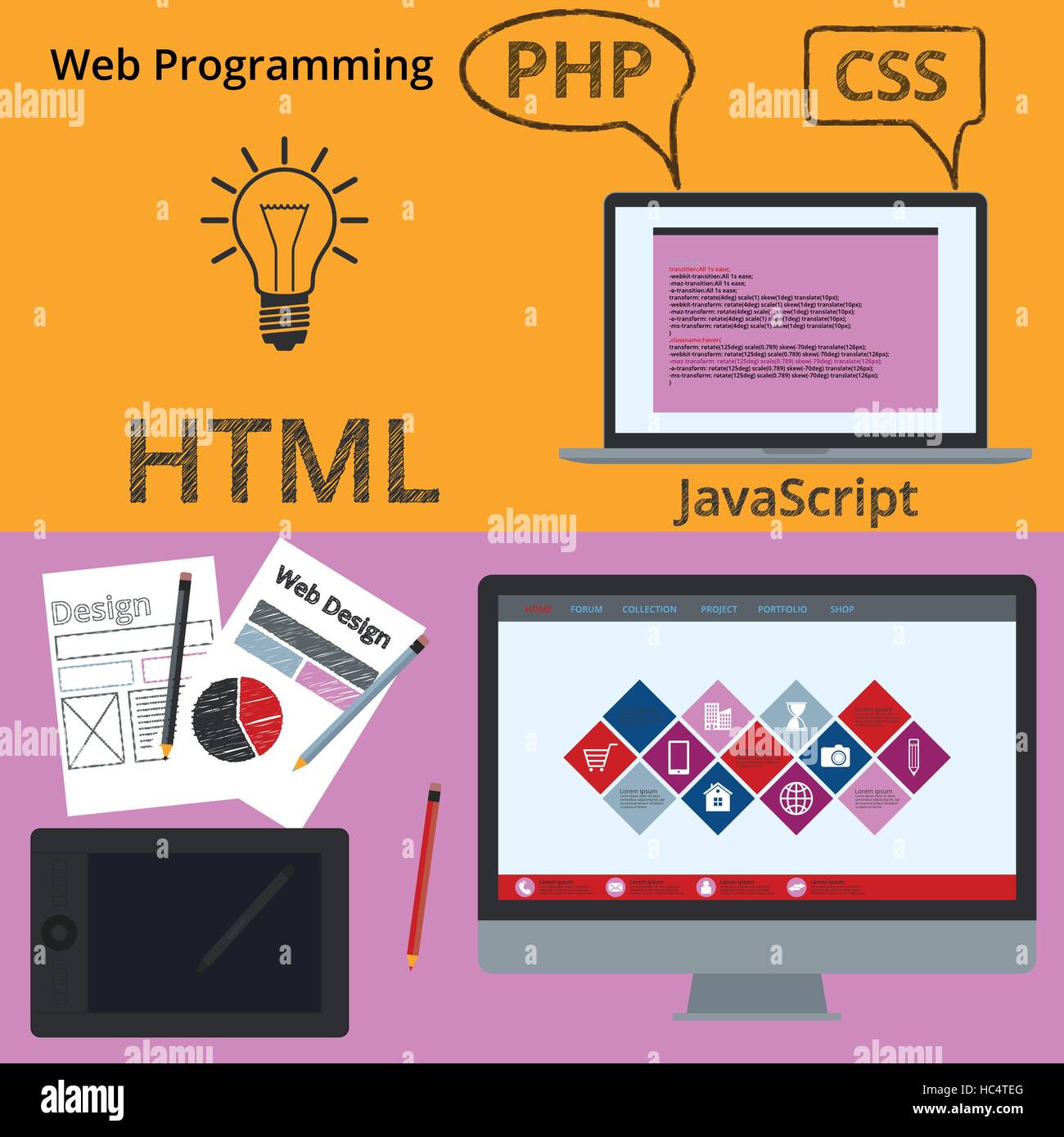 Vector illustration banner web design Stock Vector Image & Art - Alamy