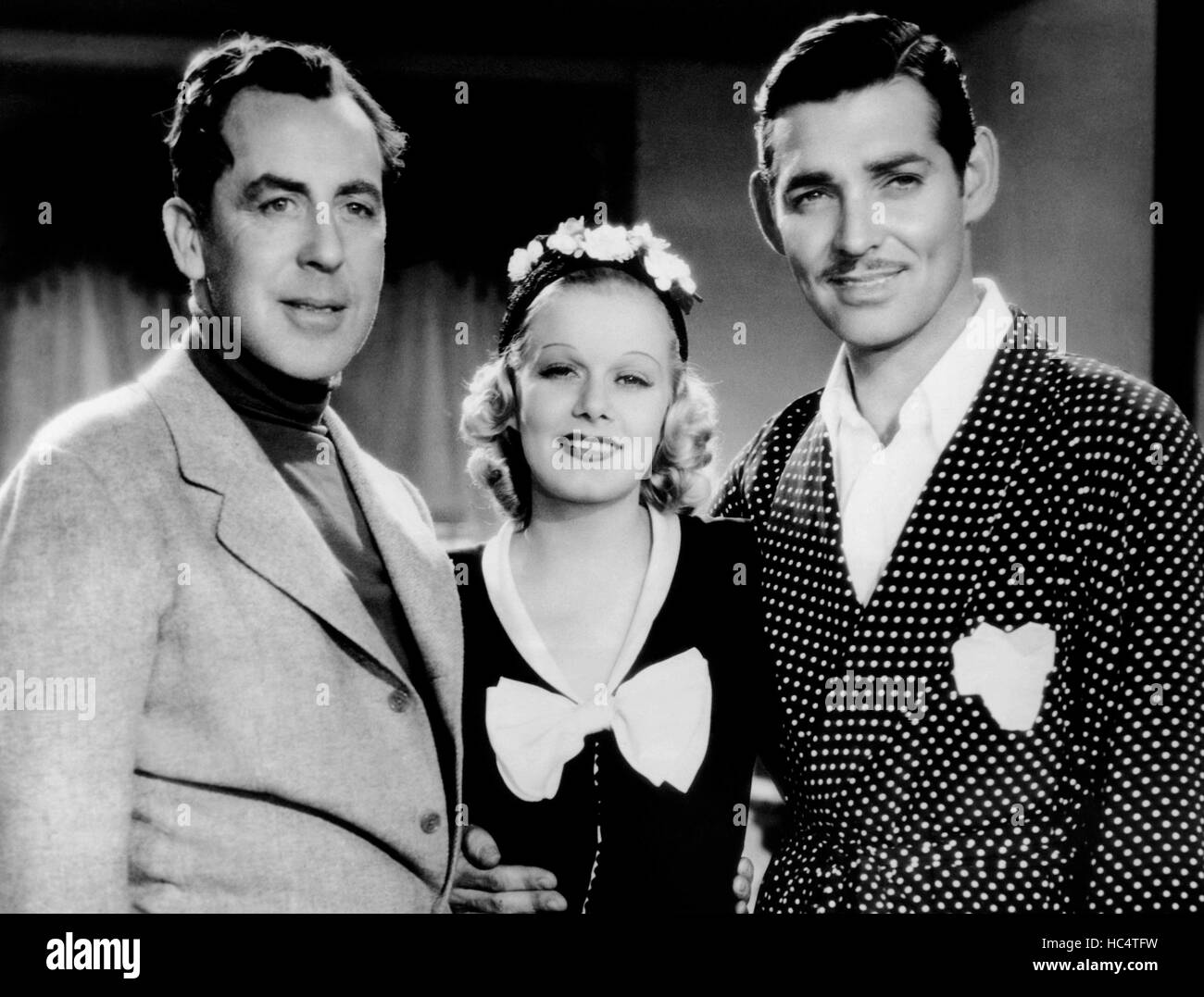 SARATOGA, director Jack Conway, Jean Harlow, Clark Gable, on-set, 1937 ...