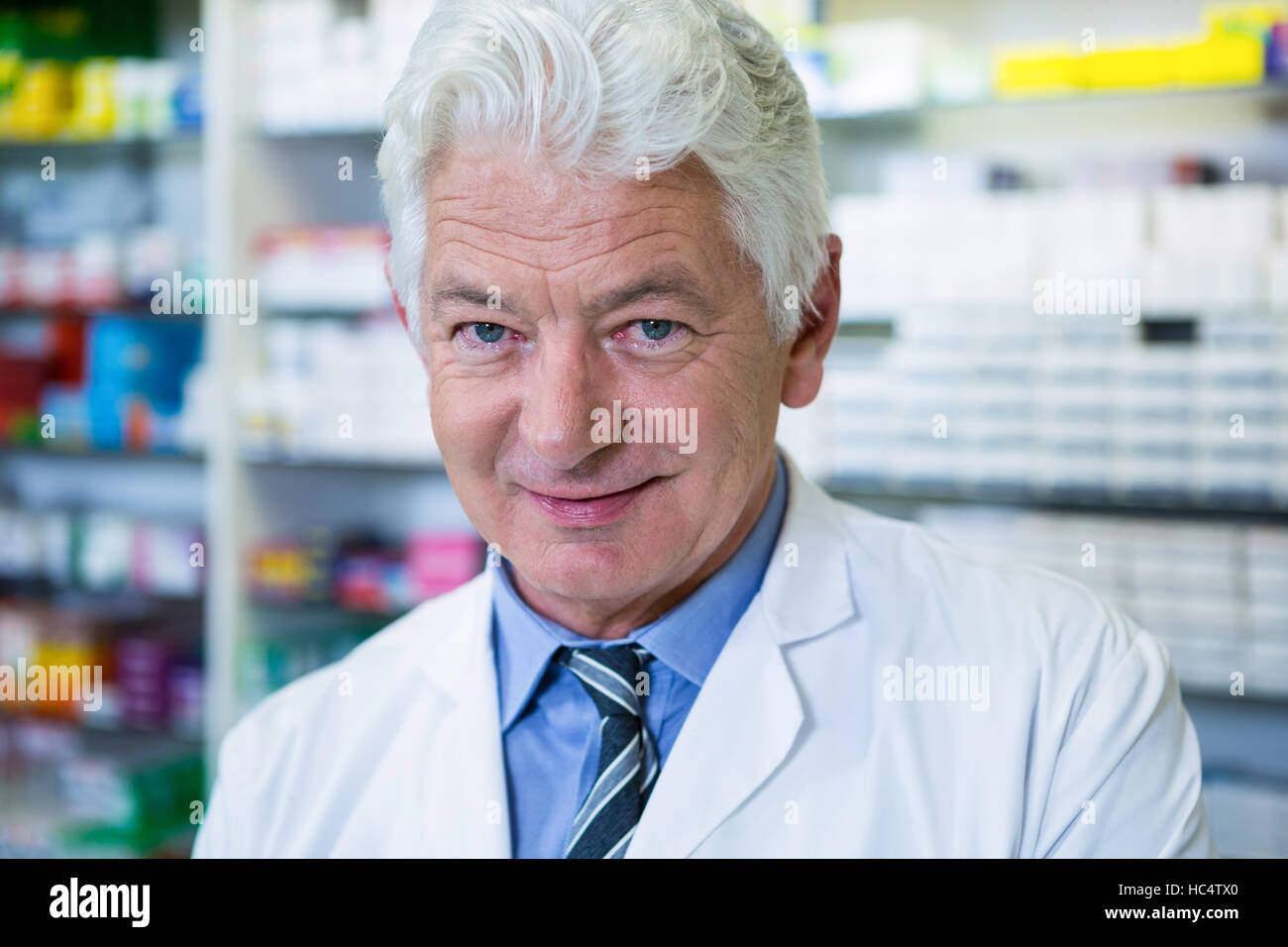 Pharmacist in lab coat Stock Photo - Alamy