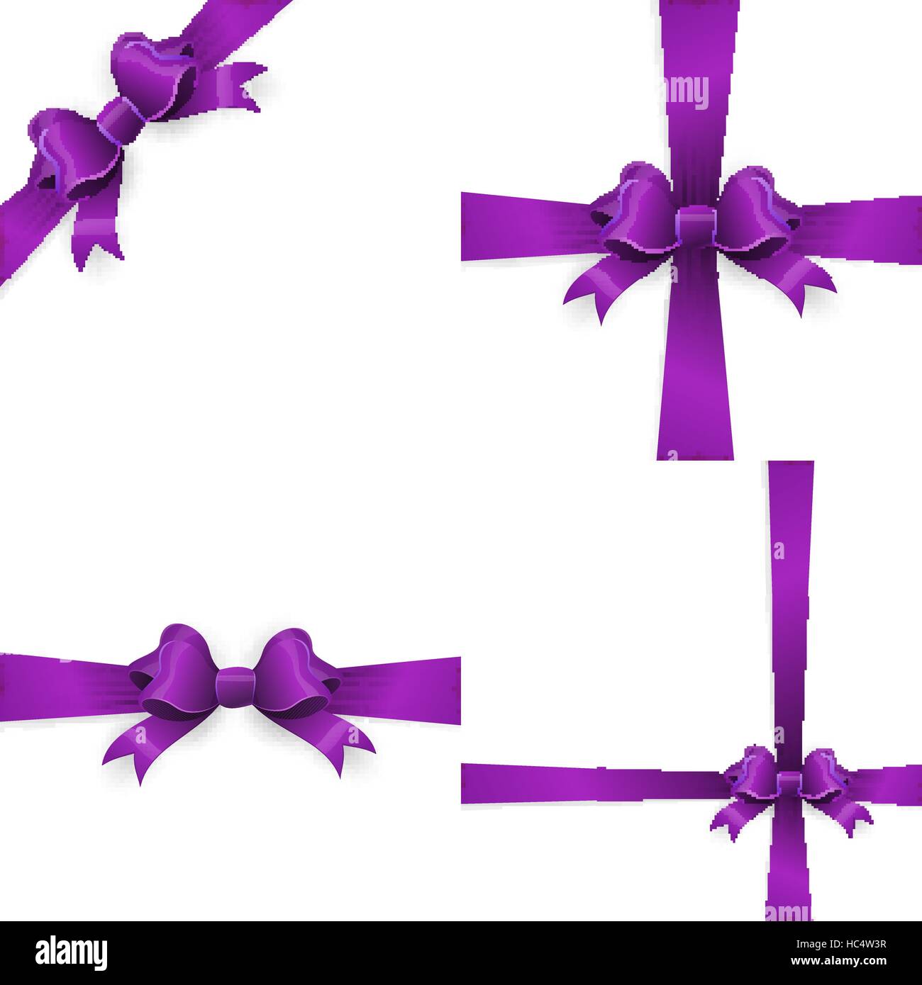 Purple Ribbon Border