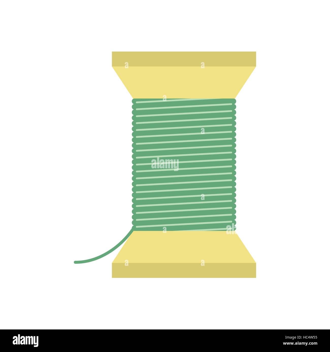 Thread Bobbin Flat Icon Stock Vector Image And Art Alamy