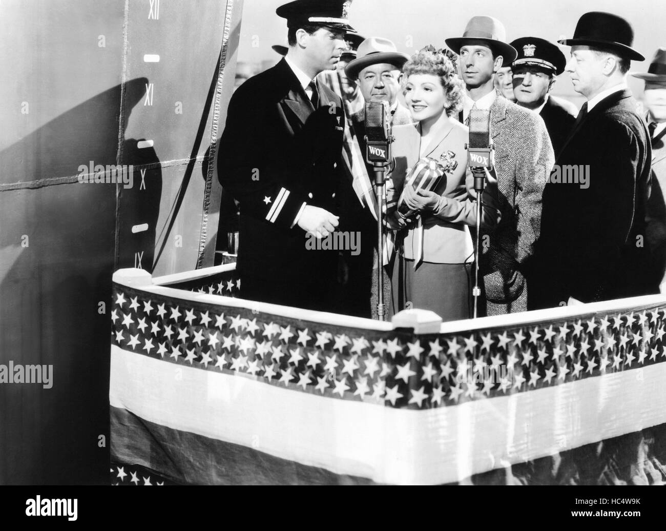 PRACTICALLY YOURS, from left: Fred MacMurray, Cecil Kellaway, Claudette ...