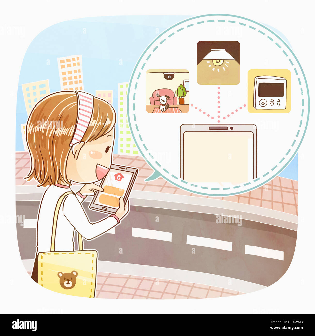 Lifestyle in smart age, Internet of things Stock Photo - Alamy