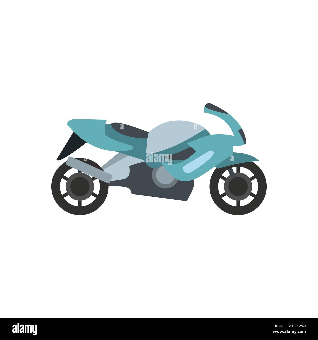 Motorcycle blue flat icon Stock Vector Image & Art - Alamy