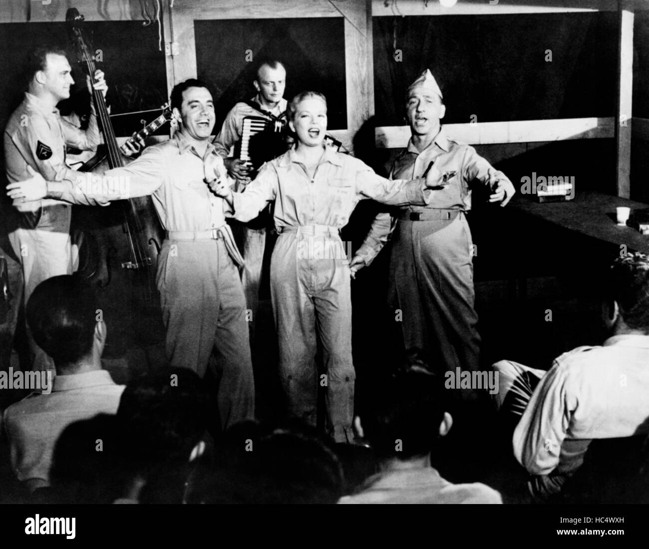 PURPLE HEART DIARY, from left: Tony Romano, Frances Langford, Ben Lessy ...