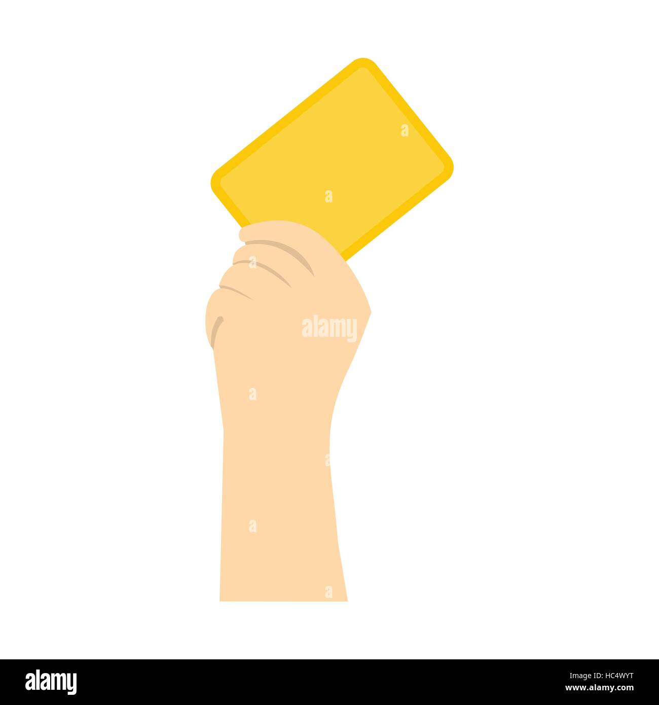 Referee showing yellow card flat icon Stock Vector Image & Art - Alamy