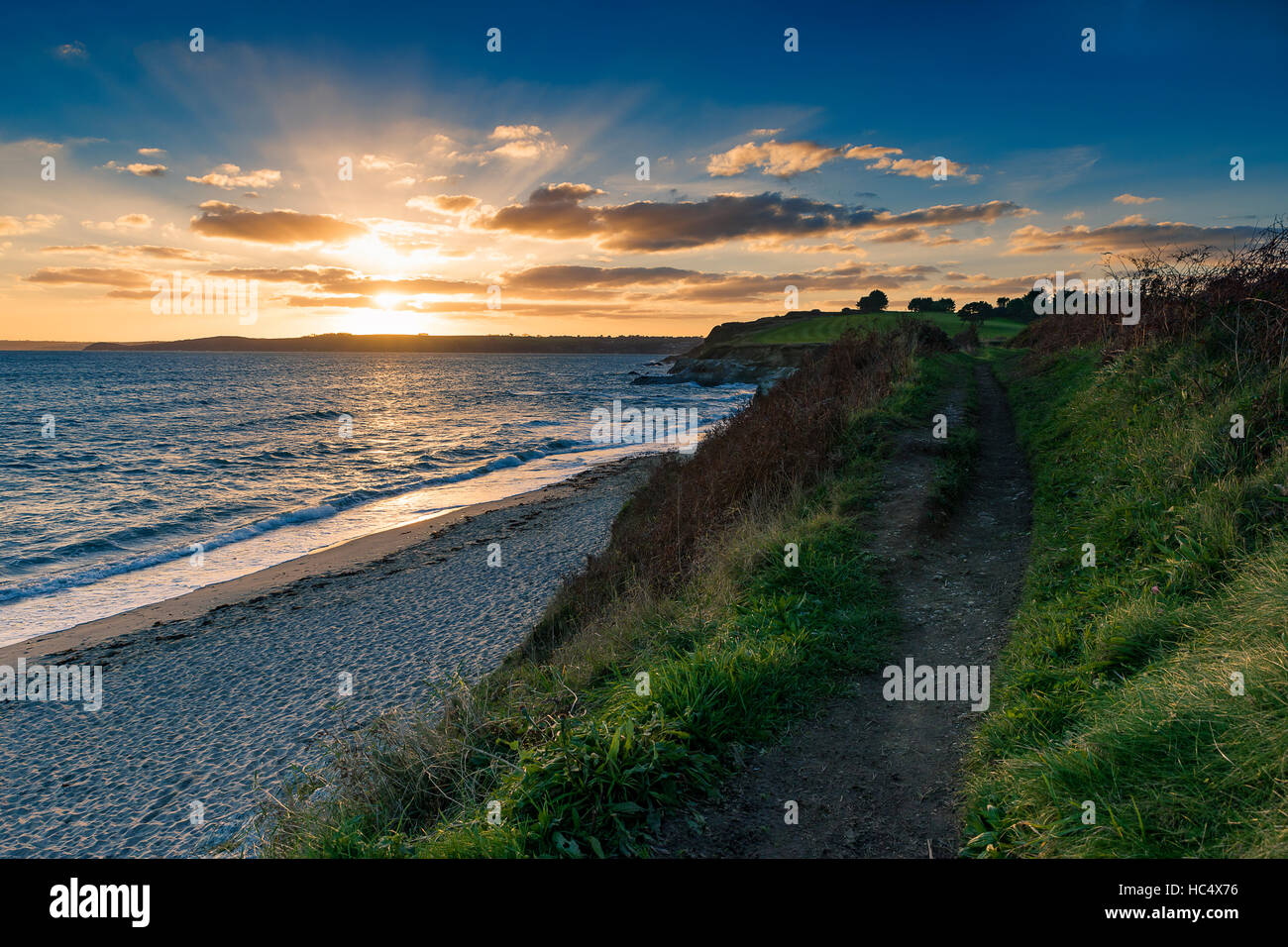 Spit Beach, St Austell, Cornwall, UK. Taken in the late autumn Stock ...