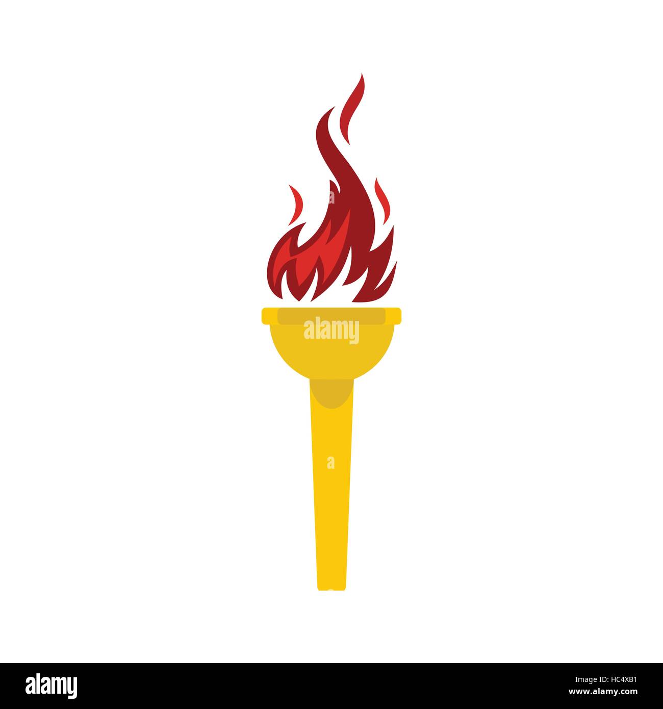 Burning torch flat icon Stock Vector Image & Art - Alamy