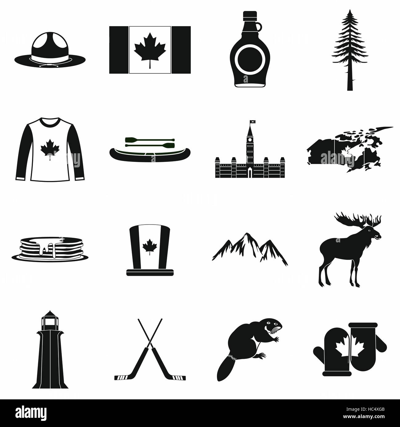 Canada icons black Stock Vector Image & Art - Alamy