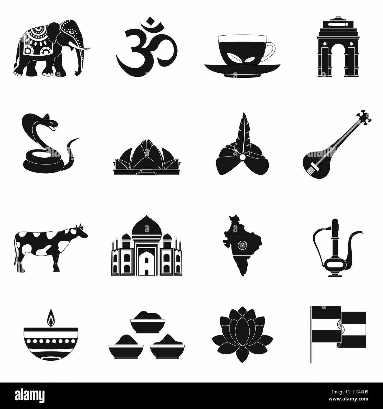 India icons black Stock Vector Image & Art - Alamy