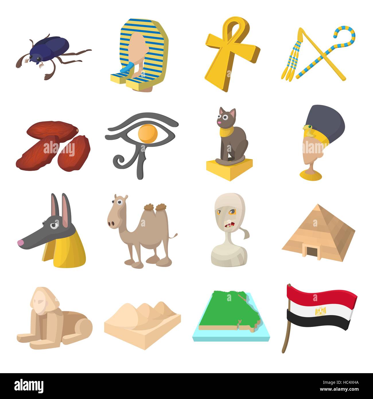 Egypt icons cartoon Stock Vector Image & Art - Alamy
