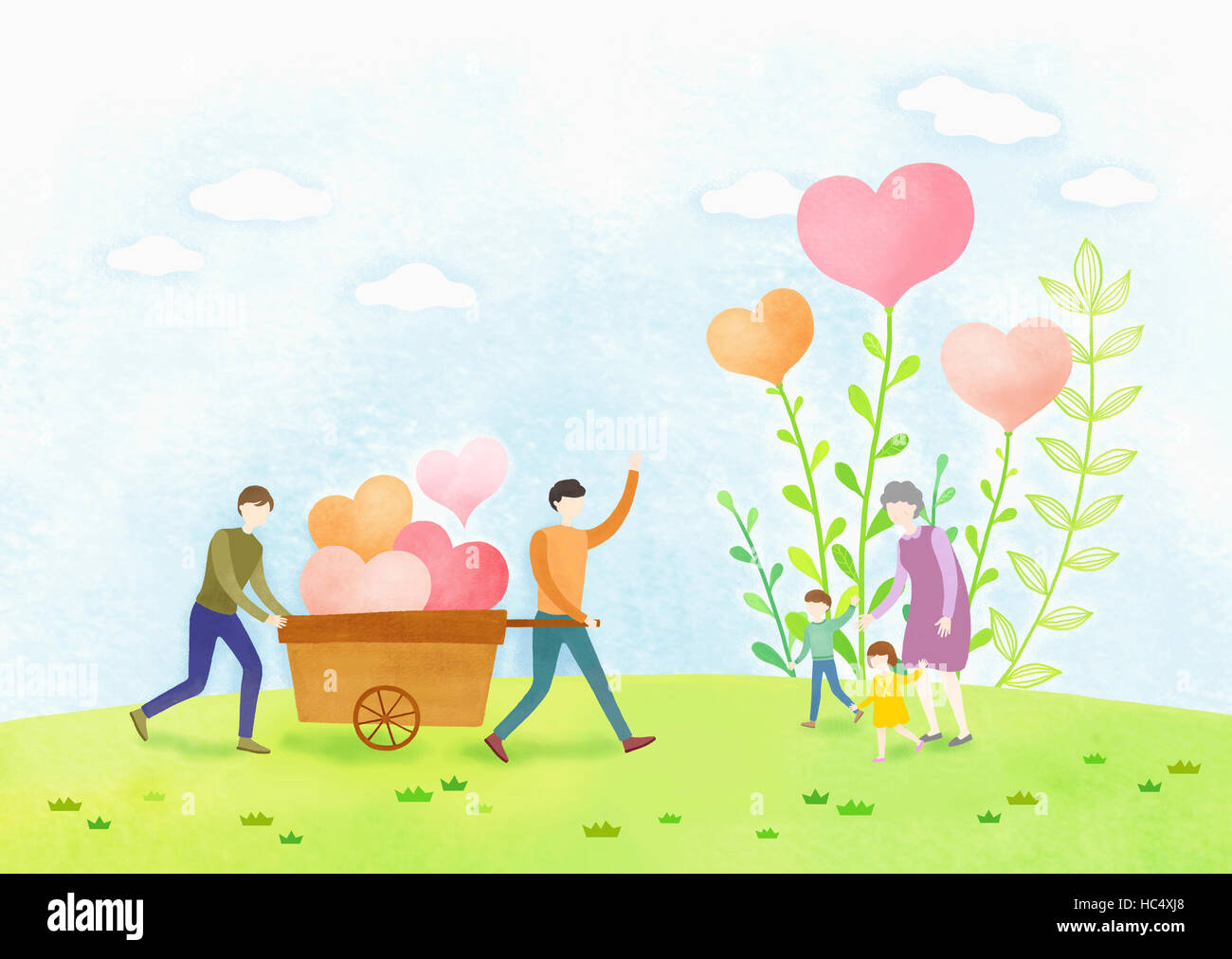 Campaign to help needy neighbors Stock Photo - Alamy