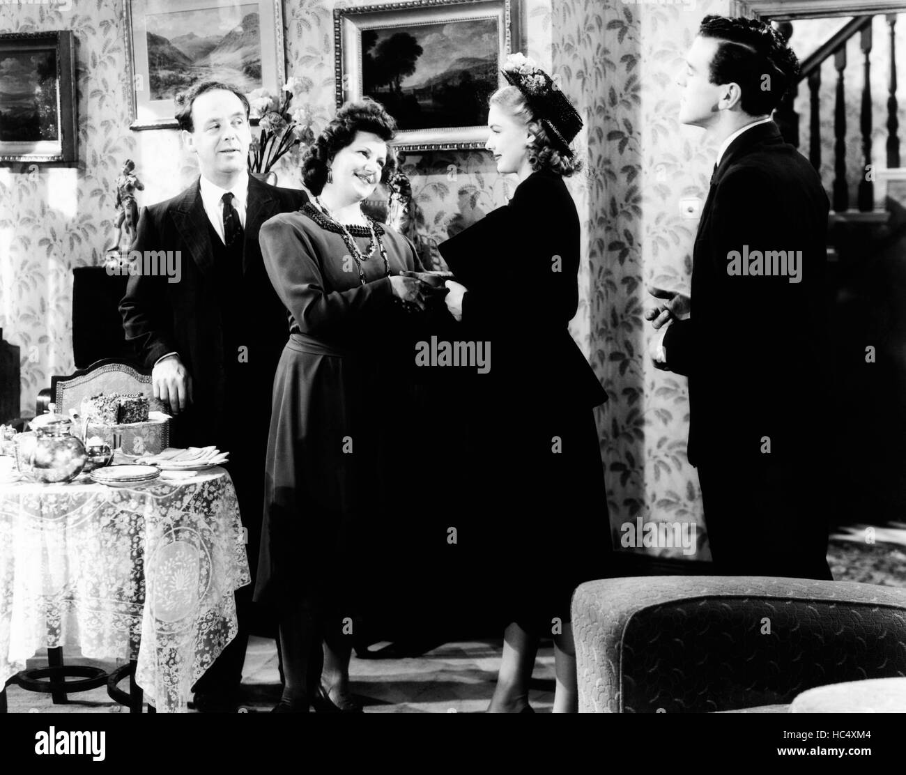 QUARTET, from left: Mervyn Johns, Hermione Baddeley, Susan Shaw, George ...