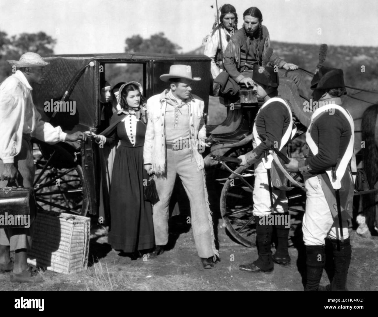 REBELLION, Rita Hayworth, Tom Keene, Iron Eyes Cody, 1936 Stock Photo ...