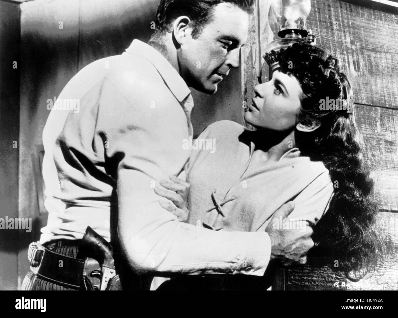 THE RESTLESS BREED, from left, Scott Brady, Anne Bancroft, 1957 Stock ...