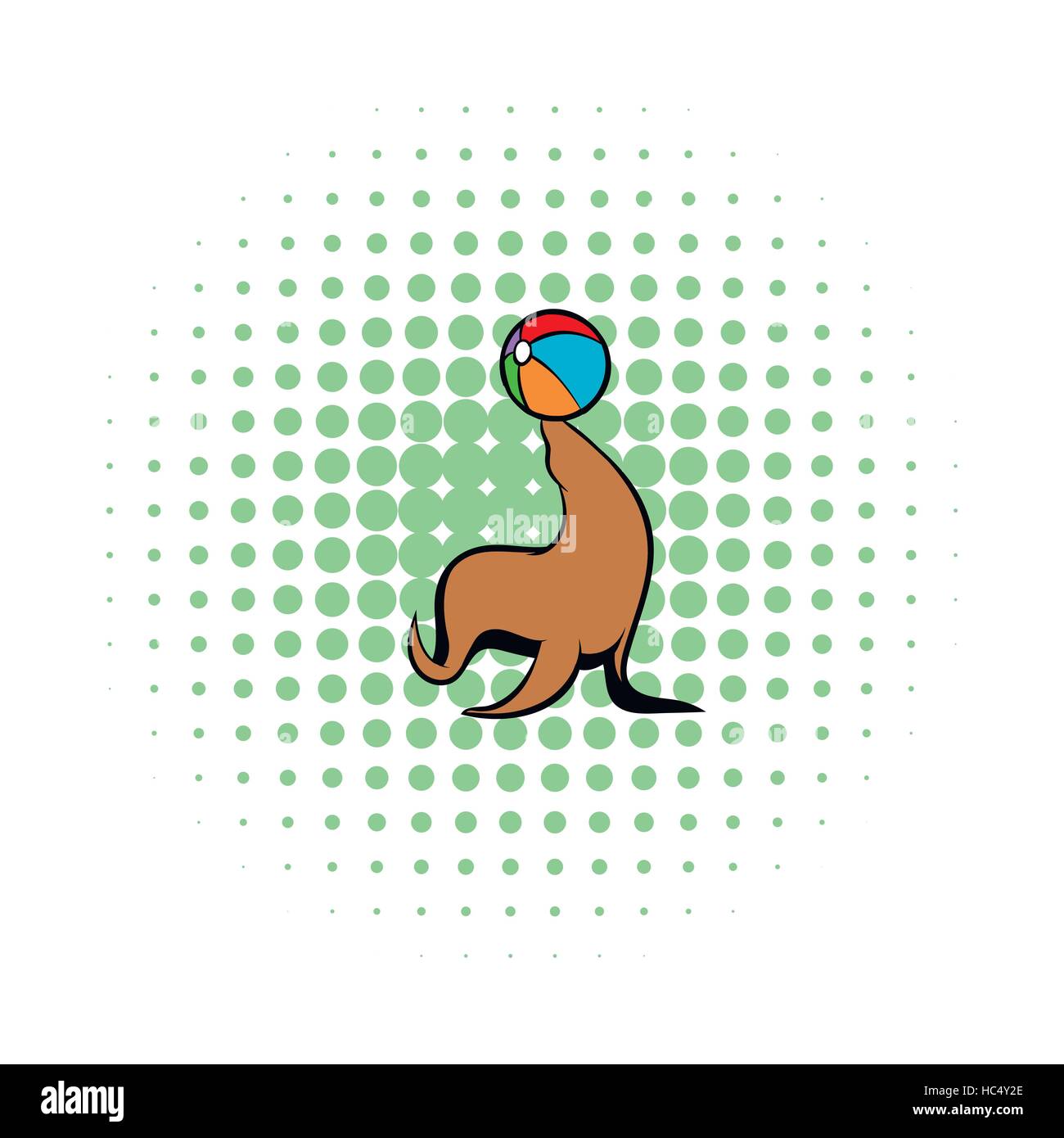 Circus seal balance Cut Out Stock Images & Pictures - Alamy