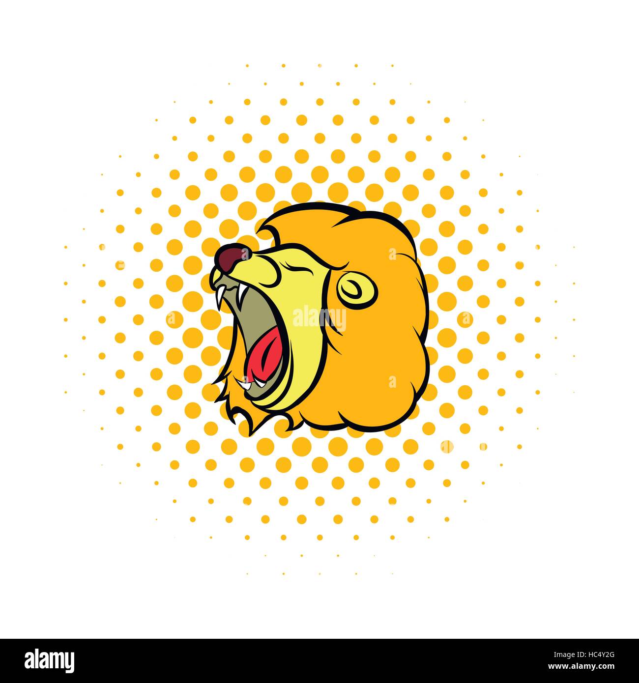 Lion head comics icon Stock Vector Image & Art - Alamy
